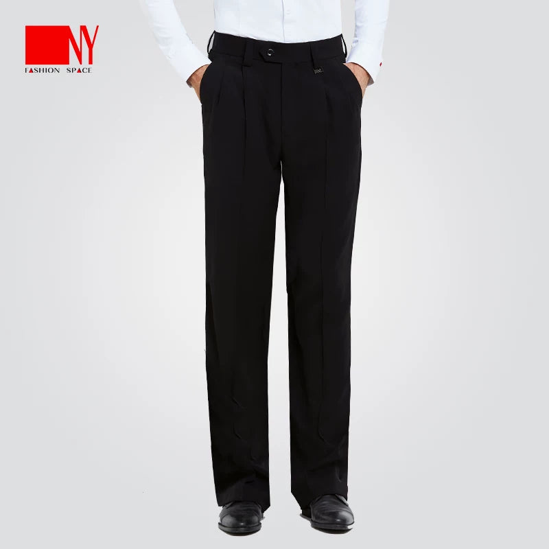 NY Fashion Men's Latin Ballroom Dance Pants Black Wide Leg Pants 21108 ...