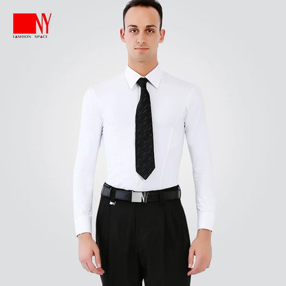 NY Fashion Men's Ballroom Practice Stretch Fabric Dance Shirt 16610S-A ...